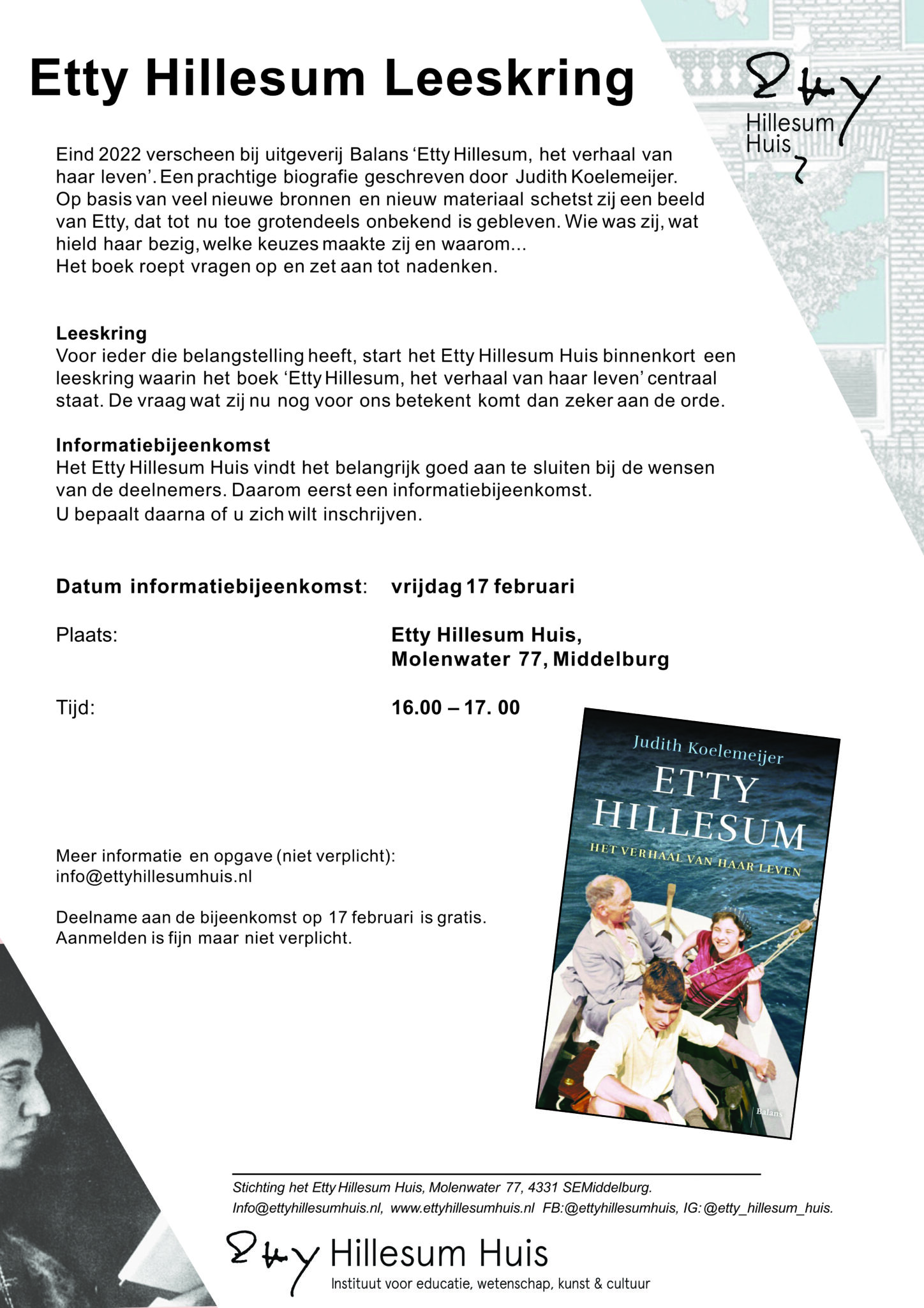 Etty Hillesum Leeskring - Etty Hillesum Huis