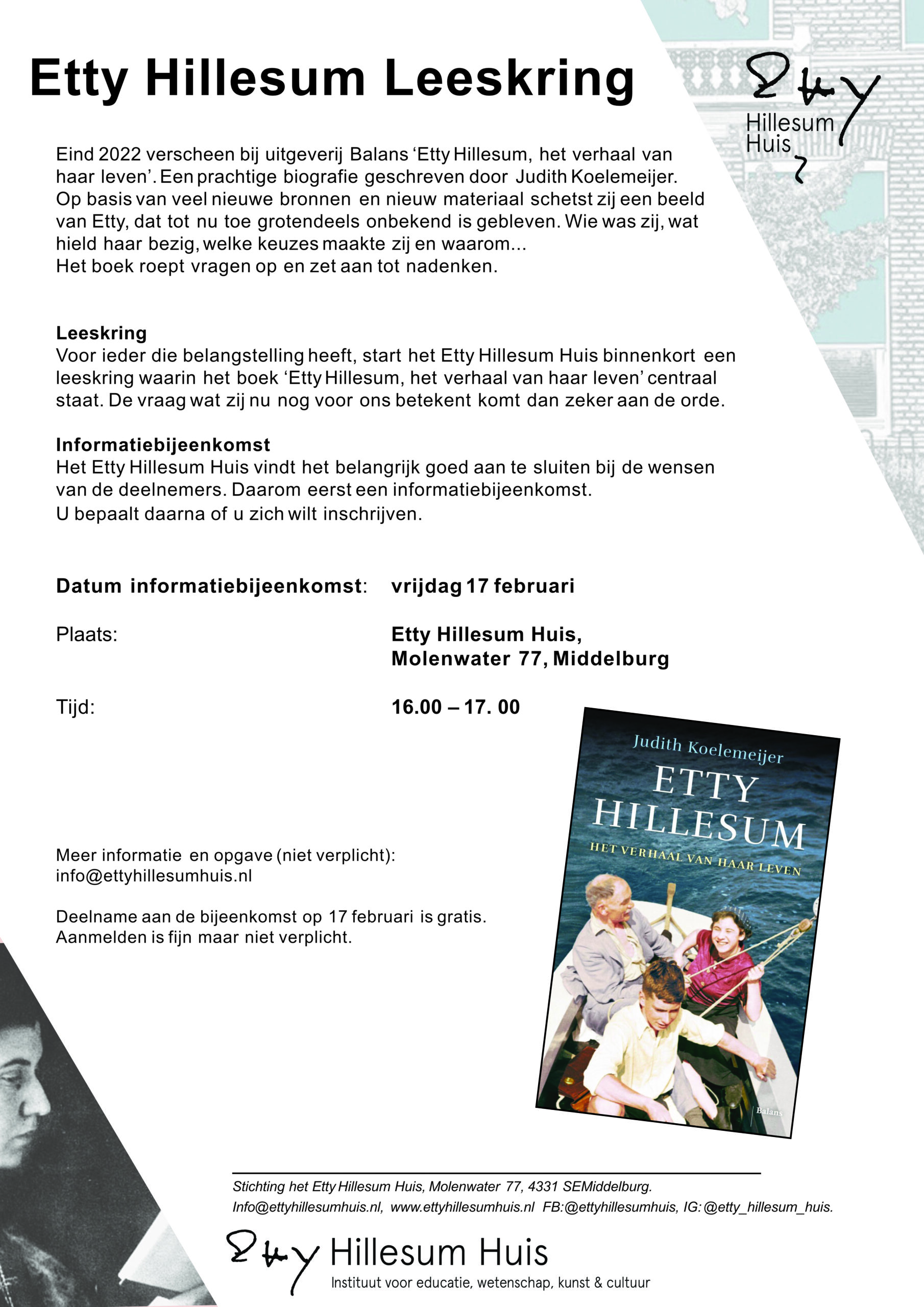 Etty Hillesum Leeskring - Etty Hillesum Huis