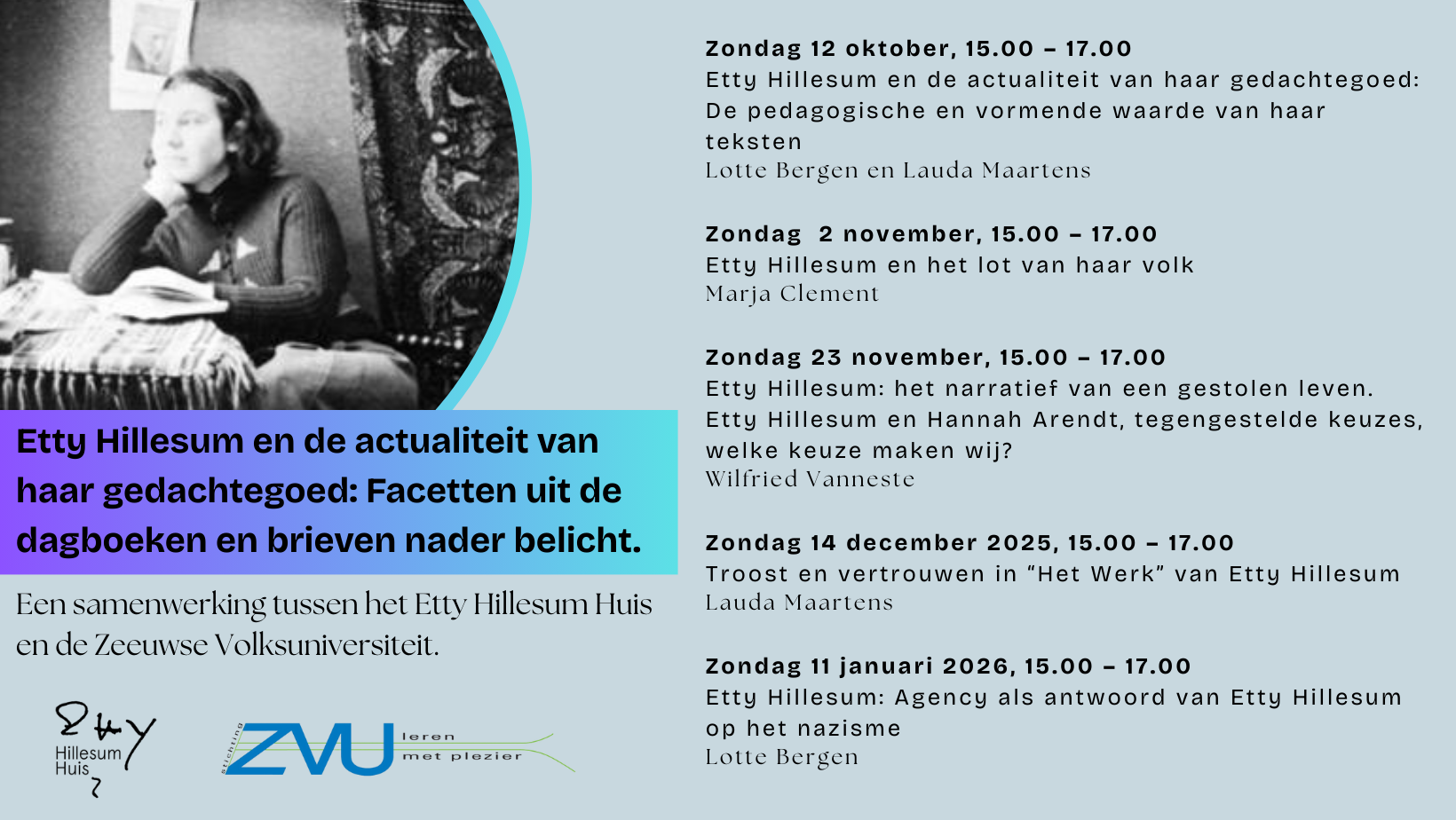 Cursusreeks - Etty Hillesum en de actualiteit van haar gedachtegoed ...